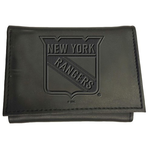 Evergreen Nhl New York Rangers Black Leather Trifold Wallet Officially ...