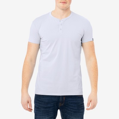 X Ray Men's Basic Henley Neck Short Sleeve T-shirt In Dusk Blue Size Large : Target