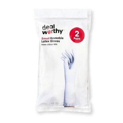 Reusable Latex Gloves - Small - 2ct - Dealworthy™ : Target
