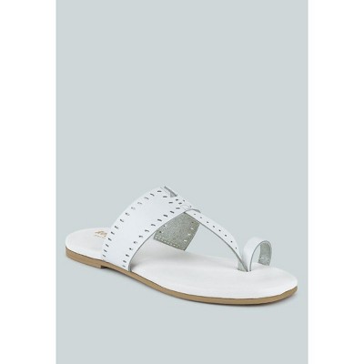 Rag & Co Womens Cruella White Block Heel Platform Sandals 10 : Target