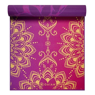 Gaiam Reversible Yoga Mat - Purple Royal Bouquet (6mm) : Target