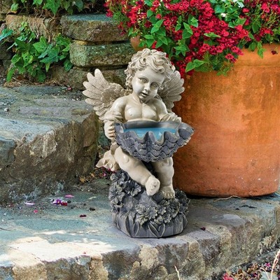 Design Toscano Heavenly Offering Cherub Garden Statue : Target