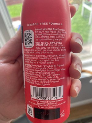 OGX Repair & Protect Bond Protein Repair 450°F Heat Protectant Spray ...