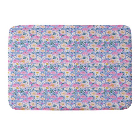 Alison Janssen Periwinkle Garden Memory Foam Bath Rug - Deny Designs ...