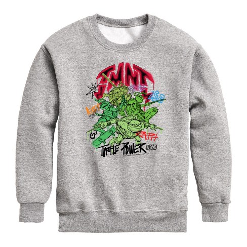 Boys' - Teenage Mutant Ninja Turtles Mutant Mayhem - Graffiti Graphic Long Sleeve Fleece ...