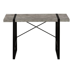 HomeRoots 49" Gray and Black Computer Desk : Target
