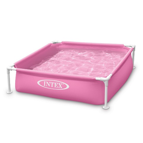 Intex Mini Frame Above Ground Swimming Pool Pink 48in X 48in X12in : Target