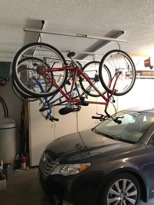 Saris Cycle Glide Ceiling Bike Rack, 4 Bike Hooks For Garage Ceiling ...