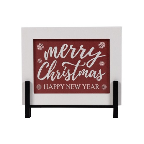 Melrose Merry Christmas/happy New Year Sign 8.5"l : Target