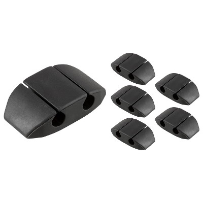 Wrap-it 28pk Cord Holder And Desk Cord Organizer Cable Clips Black : Target