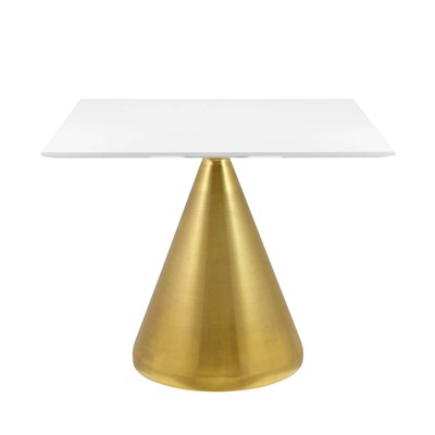 28" Tupelo Dining Table Gold White - Modway : Target