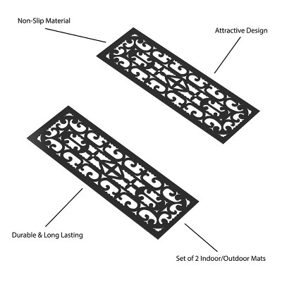 Nature Spring 1'2"x2'2" Rectangle Floor Mat - Black : Target