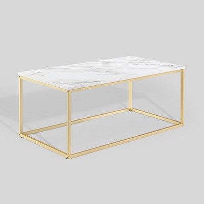 Modern 2 Tier Chamfered Corner Coffee Table Birch - Saracina Home : Target