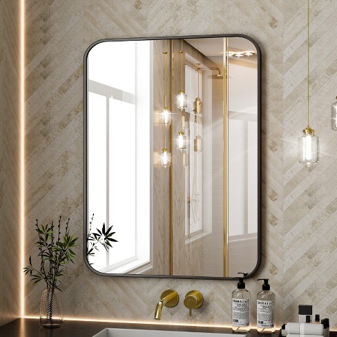 Beautypeak Bathroom Rectangle Vanity Mirrors 20"x28",black : Target