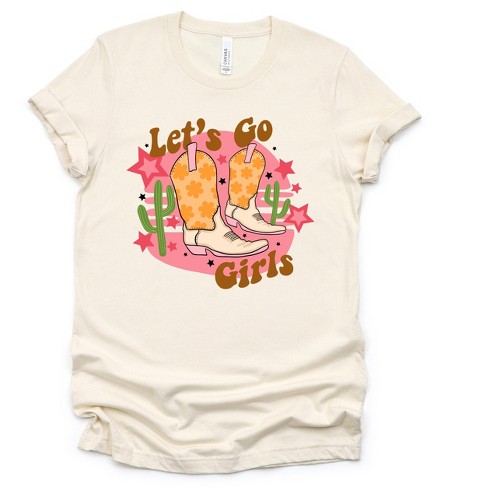 Simply Sage Market Women's Let's Go Girls Cactus Short Sleeve Graphic Tee : Target