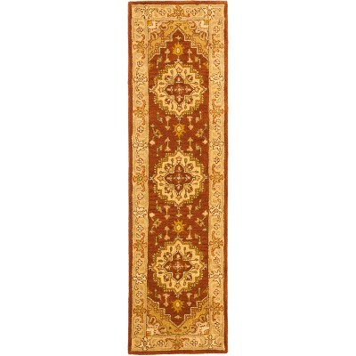 Heritage HG345 Hand Tufted Indoor Runner Rug- Rust/Gold - 2'3"x14 ...