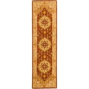 Heritage HG345 Hand Tufted Indoor Runner Rug- Rust/Gold - 2'3"x14 ...
