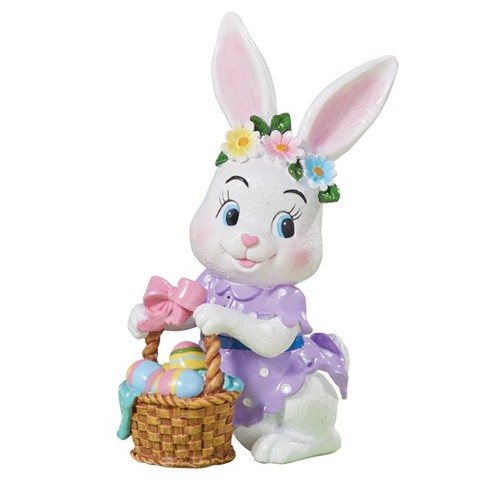 Collections Etc Adorable Hand-painted Easter Bunny Sitters 5.5 X 3.25 X ...