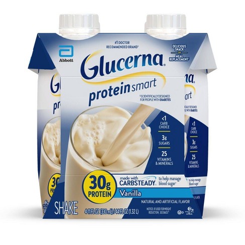 Glucerna Protein Smart Shake - Vanilla - 4pk : Target
