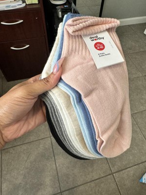 Women's Ribbed 8pk Ankle Socks - Dealworthy™ White/heather Gray/black 4 ...