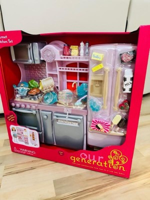 Our Generation Light-pink Gourmet Kitchen & Play Food Accessory Set For ...
