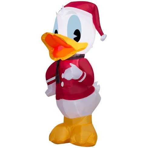 Gemmy Christmas Inflatable Donald Duck In Santa Suit, 3.5 Ft Tall ...