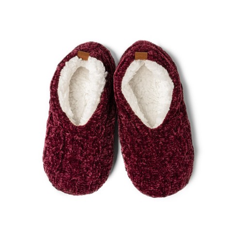 Britt's Knits Beyond Soft Chenille Knit Slippers With Non-slip Soles ...