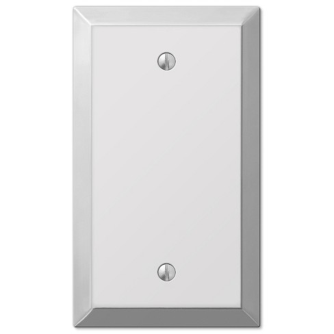 Amerelle Century Polished Chrome 1 Gang Stamped Steel Blank Wall Plate ...