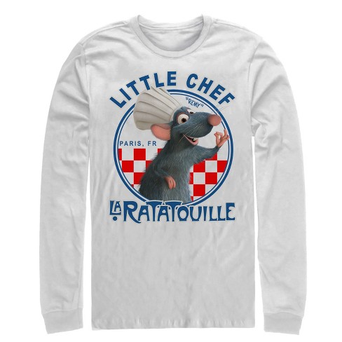 Men's Ratatouille Little Chef Remy Circle Long Sleeve Shirt - White ...
