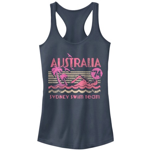 Juniors Womens Lost Gods Australia Swim Team Racerback Tank Top : Target