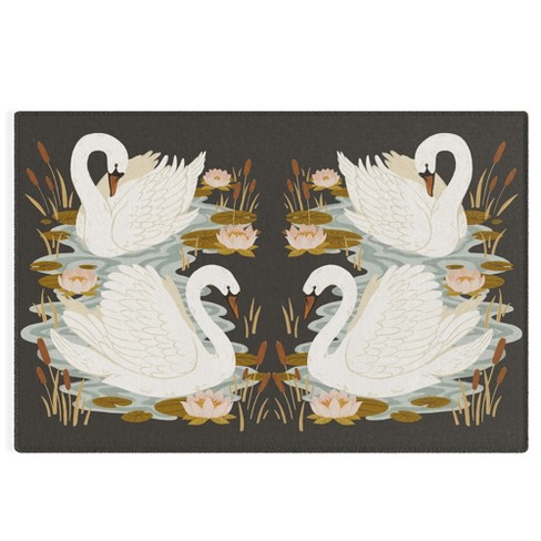Avenie Swan Dance 4’ X 6' Rug - Deny Designs : Target