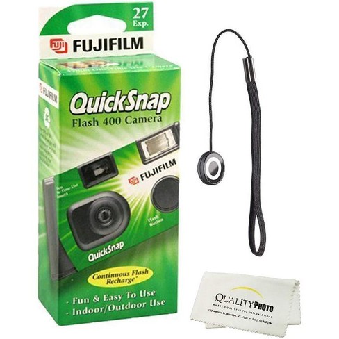 Fujifilm Quicksnap Flash 400 Disposable 35mm Camera (1 Pack) Bonus Hand ...