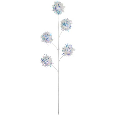 Northlight 27" White Iridescent Snowball Christmas Spray : Target