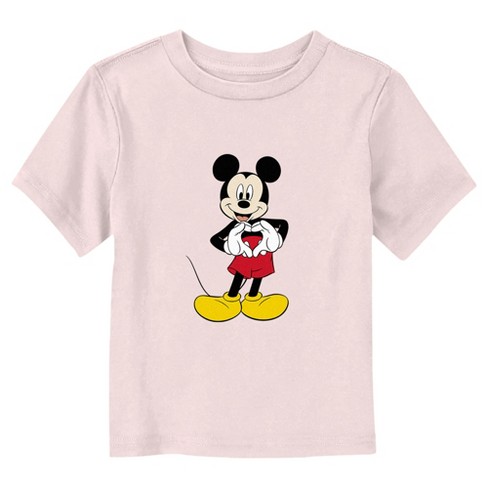 Toddler's Mickey & Friends Love Heart Hands T-shirt - Light Pink - 3t ...