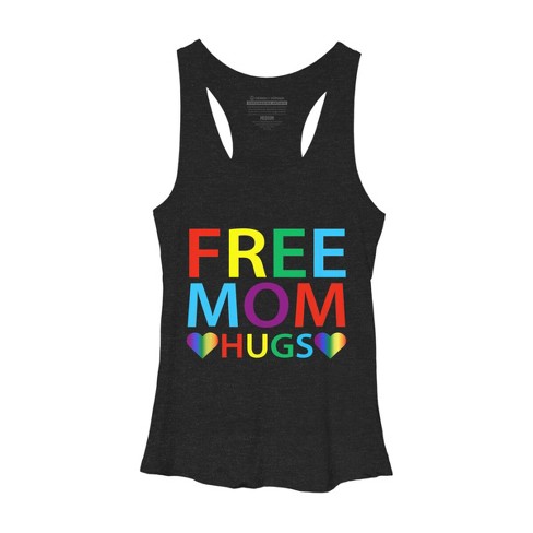 Design By Humans Free Mom Hugs Hears Pride By Avocato Racerback Tank ...