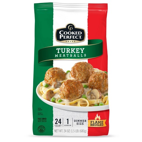 Cooked Perfect Turkey Frozen Meatballs - 24oz : Target