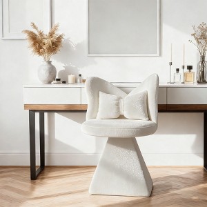 Swivel Butterfly Back Vanity Chair – Stylish Makeup Stool for Bedroom ...
