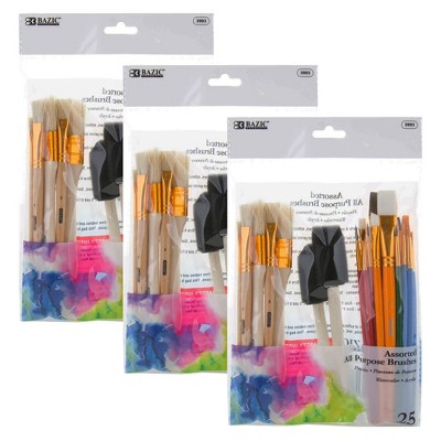 Prang® Hobby Paint Brush Set, Assorted Sizes, 4 Per Set, 6 Sets : Target