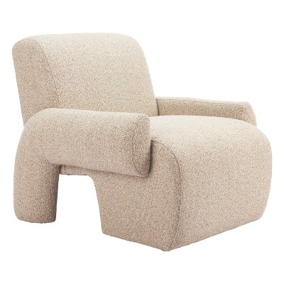 HomeStock 29.7 in H Heathered Beige Finish Round Wood Frame Straight ...