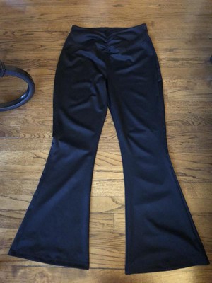 Women's High Waisted Flare Leggings With Ruched Waistband - A New Day ...