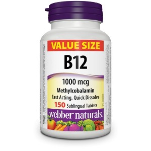 Webber Naturals Vitamin B12 1000 mcg Quick Dissolve Tablets ...