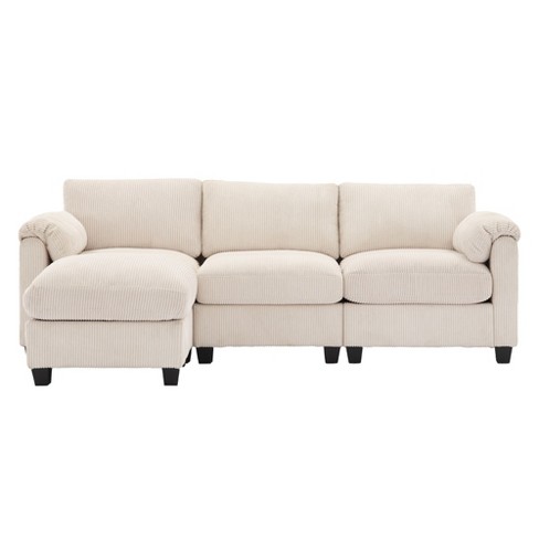 Hyleory Corduroy Oversized Modular Sectional Sofa Couch With Movable ...