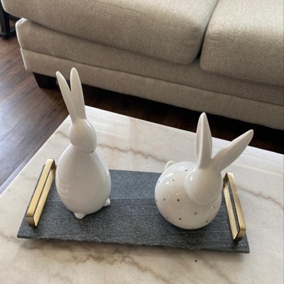 14" X 6" Marble Serving Tray With Handles - Threshold™ : Target