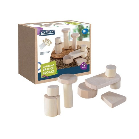 Kaplan Early Learning Bambino Wooden Shape Branch Blocks - Set Of 12 ...