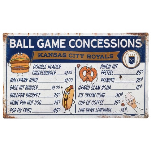Mlb Kansas City Royals Baseball Concession Metal Sign Panel : Target
