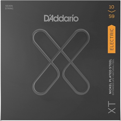 D'addario Xt Nickel-plated Steel Electric Guitar Strings, 7-string ...
