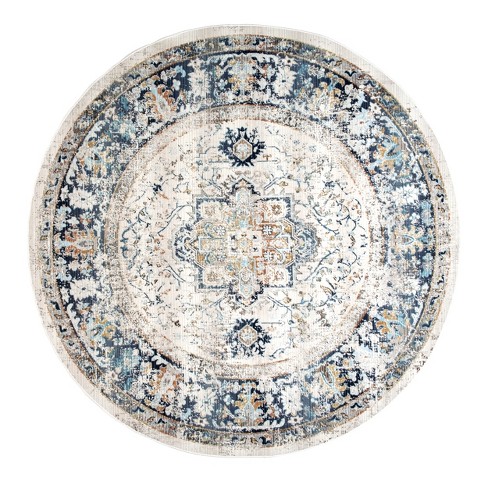 Nuloom Ainsley Fading Token Area Rug, Round 8', Blue : Target