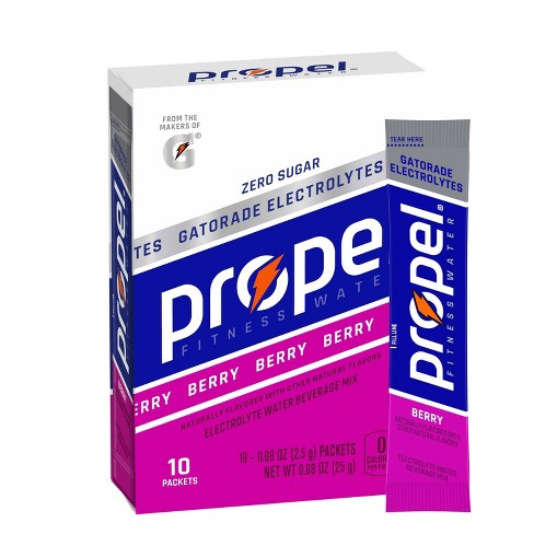 Propel Zero Berry Water Beverage Mix - 10pk/0.08oz Pouches : Target