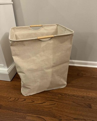 Canvas Rectangle Laundry Hamper - Brightroom™: Beige, 80l Capacity ...