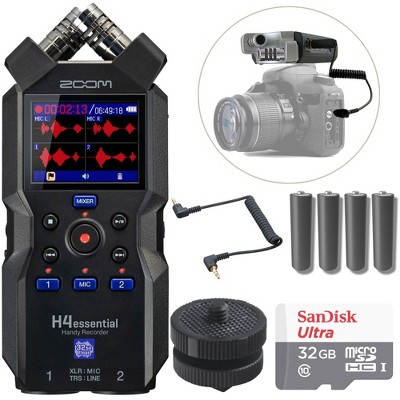Zoom H4essential 4-Track Handy Recorder with Hot/Cold Shoe Mount and ...